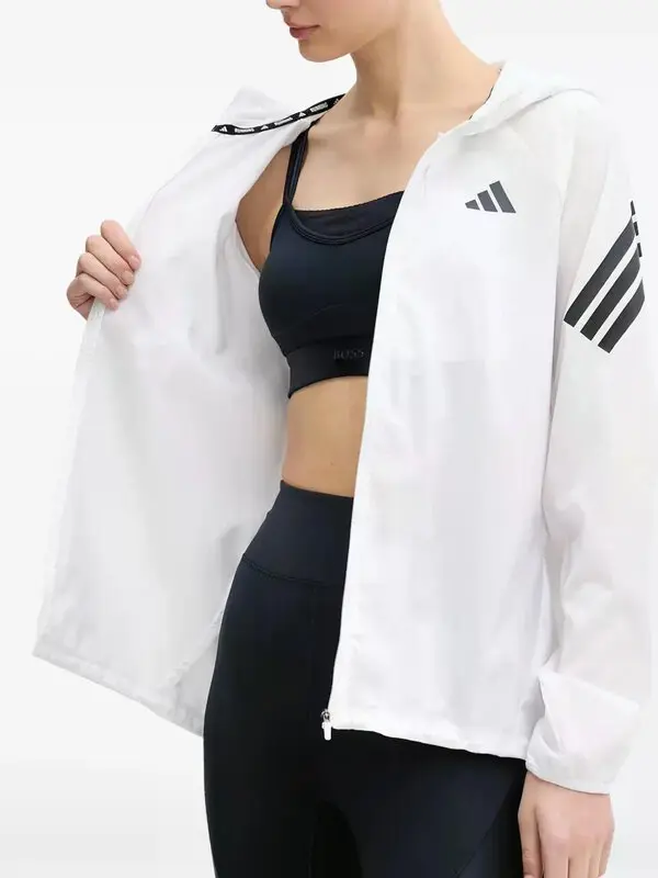 Adidas Iconic Logo-print Hooded Jacket