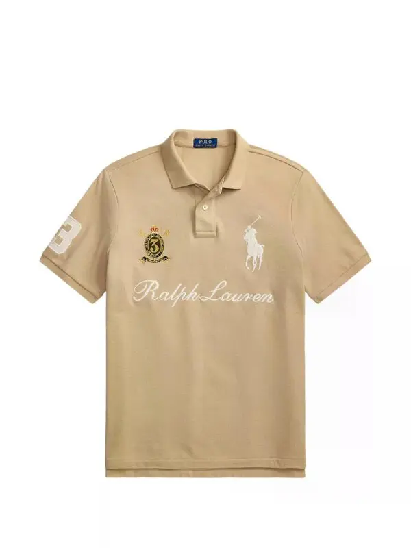 Polo Ralph Lauren Big Pony Logo-embroidered Polo Shirt - Neutrals