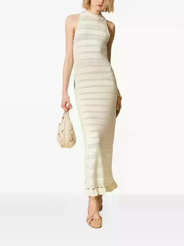 TWINSET Long Sleeve Turtleneck Knit Dress