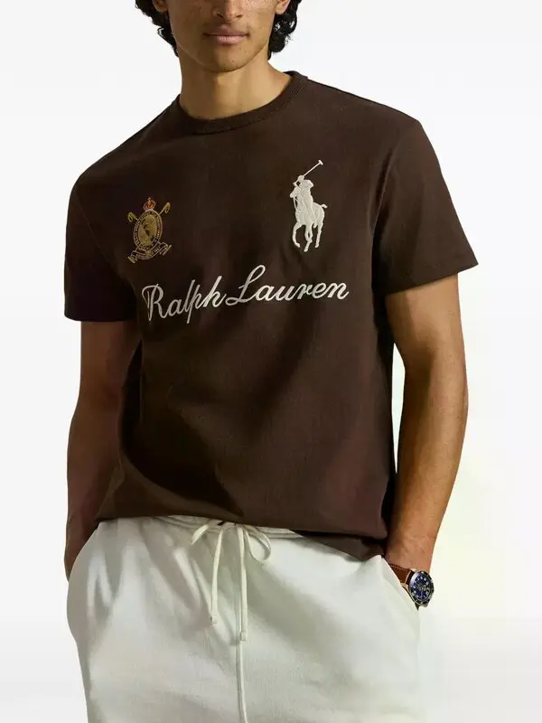 Polo Ralph Lauren Logo-embroidered Big Pony T-shirt - Brown