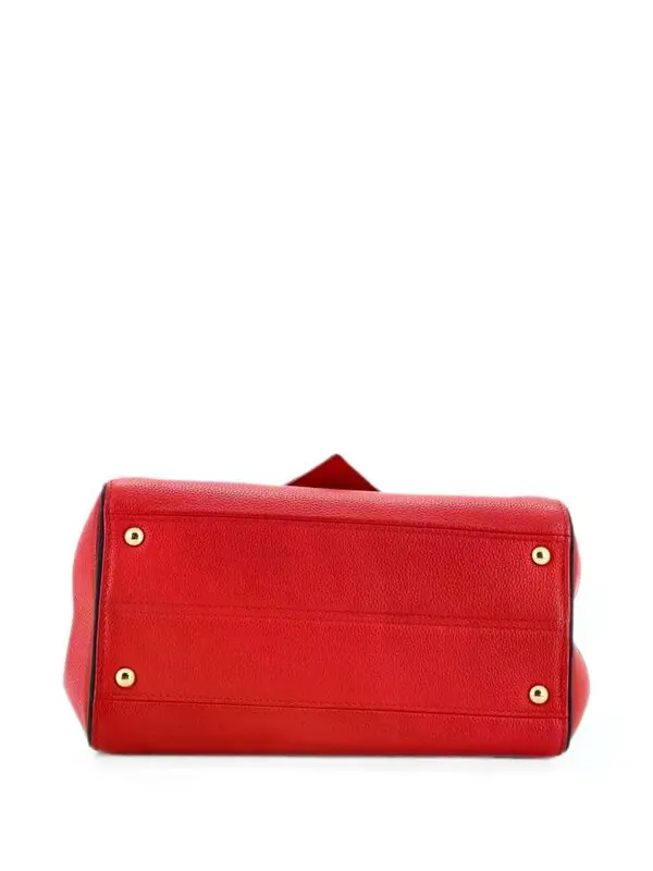 LOUIS VUITTON Double V Handbag In Calfskin And Monogram Canvas - Red