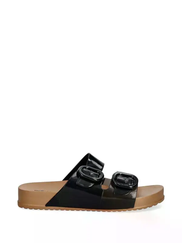 Melissa Cozy Buckle-fastening Slides - Black