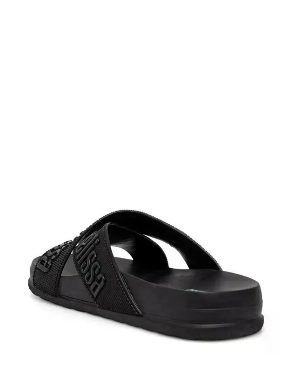 Melissa Logo-print Crossover-strap Slides