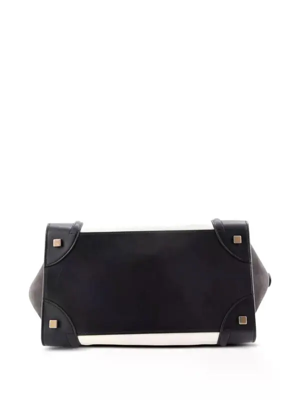 Celine Bi-color Luggage Mini Satchel Leather Bag
