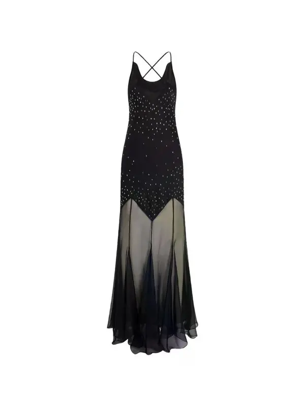 Rabanne Embellished Maxi Dress - Black