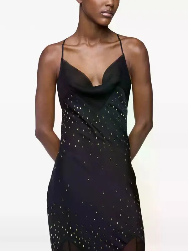 Rabanne Embellished Maxi Dress - Black