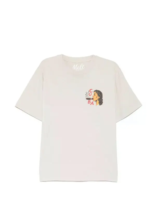 MELT Graphic-printed T-shirt - Neutrals