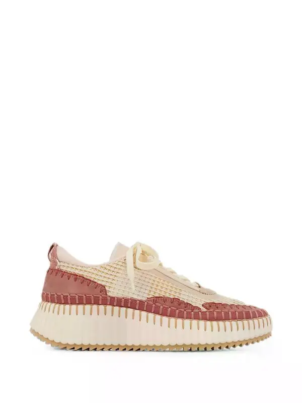 Chloé Nama Whipstitch Sneakers - Neutrals