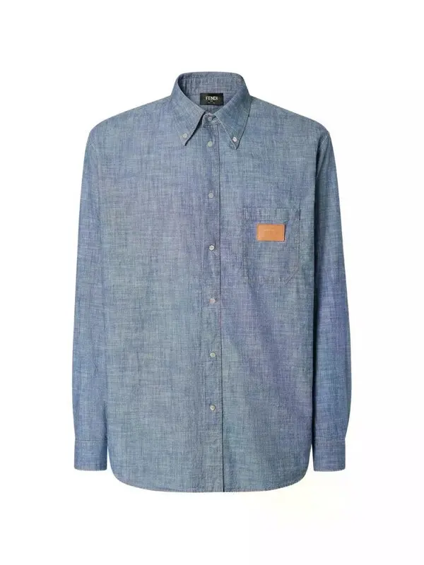 Fendi Logo-patch Button-down Shirt