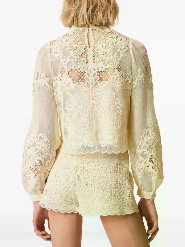 TWINSET Embroidered Mesh Shorts