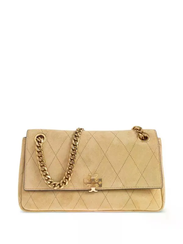 Tory Burch Small Charlie Quilted Shoulder Bag - Neutrals