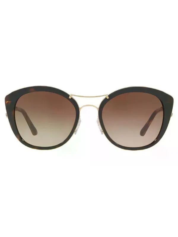 Burberry Vintage Check Detail Sunglasses - Brown