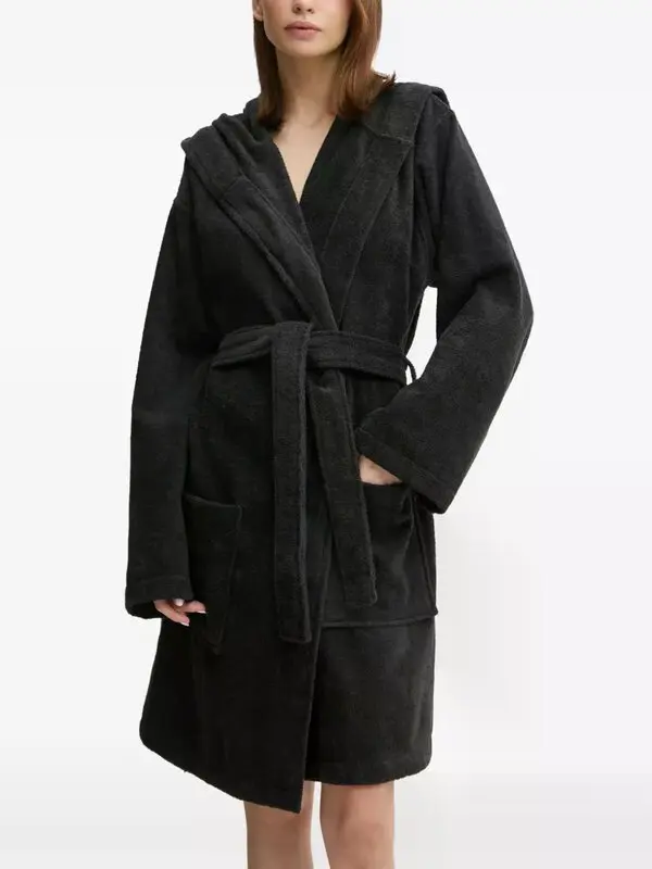 Adidas Hooded Belted Bathrobe - Black