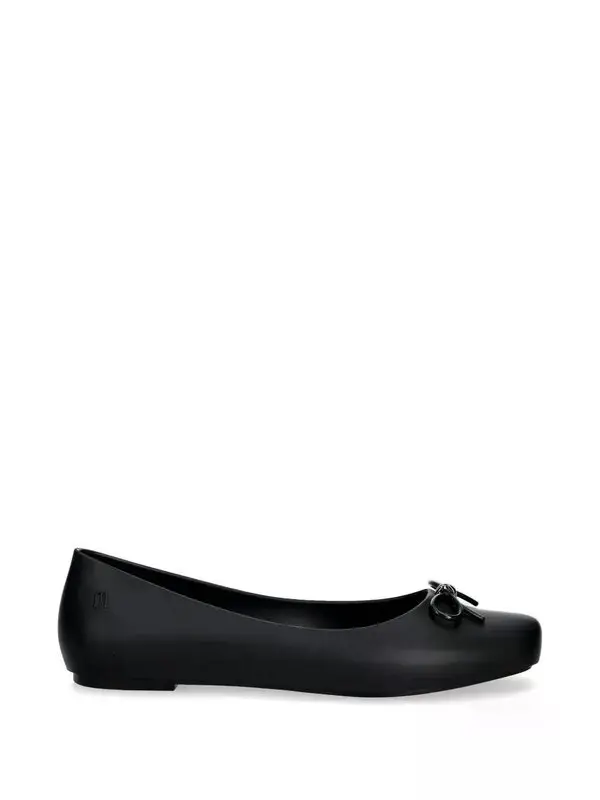 Melissa Bow Detail Ballet Flats - Black