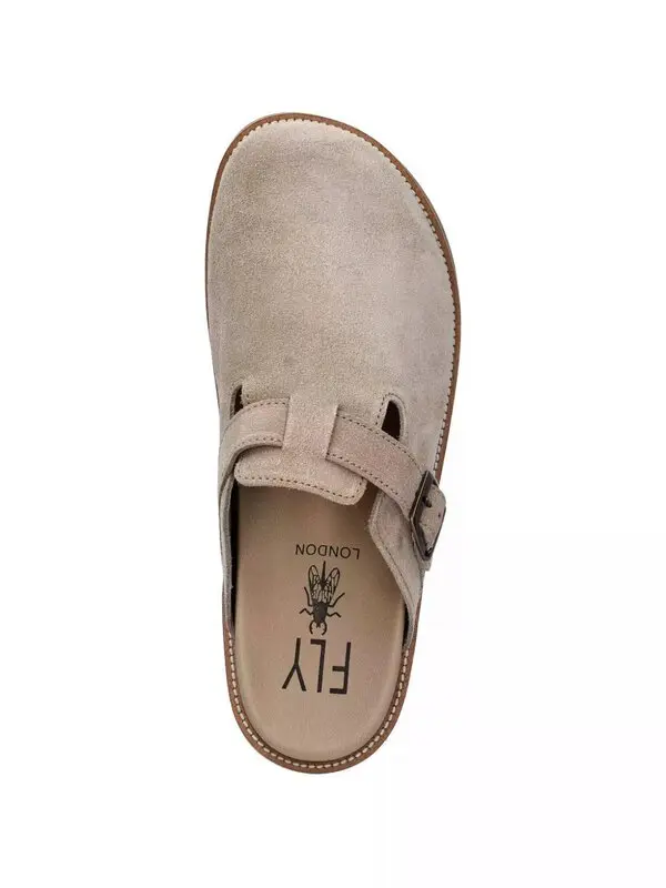Fly London Buckle-fastening Suede Slippers
