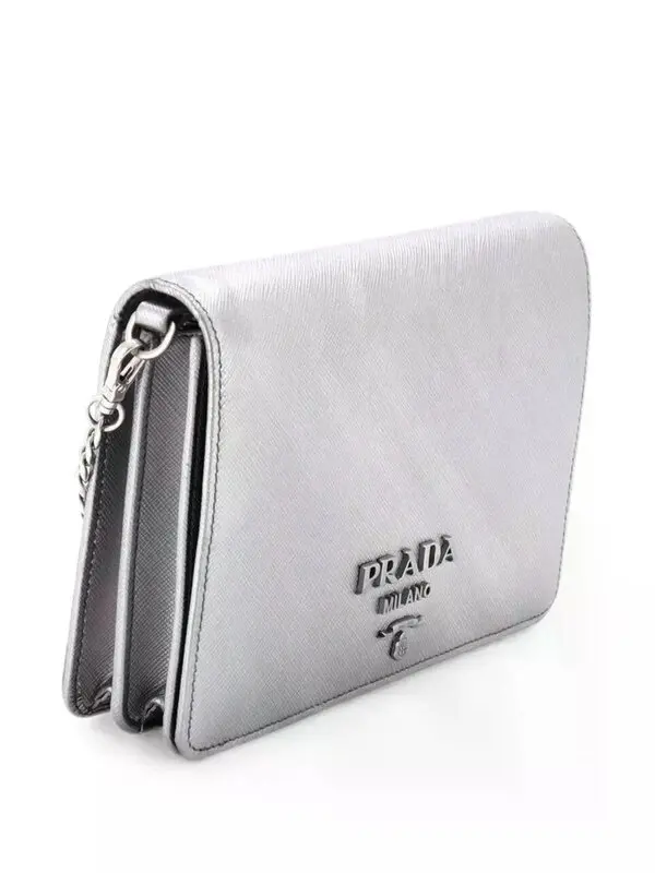Prada Saffiano Leather Crossbody Bag With Chain