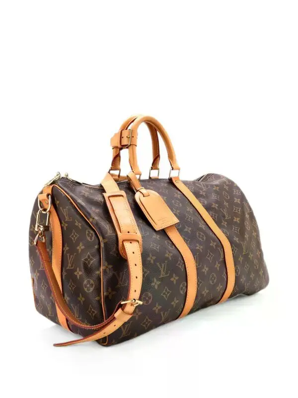 LOUIS VUITTON Keepall Bandouliere Monogram Canvas 45 Travel Bag - Brown