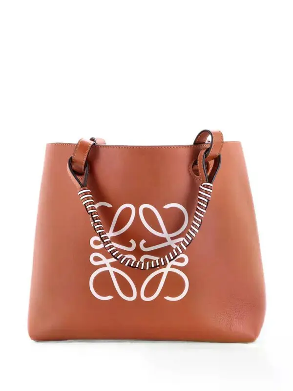 Loewe Anagram Tote Leather Small Shoulder Bag - Brown