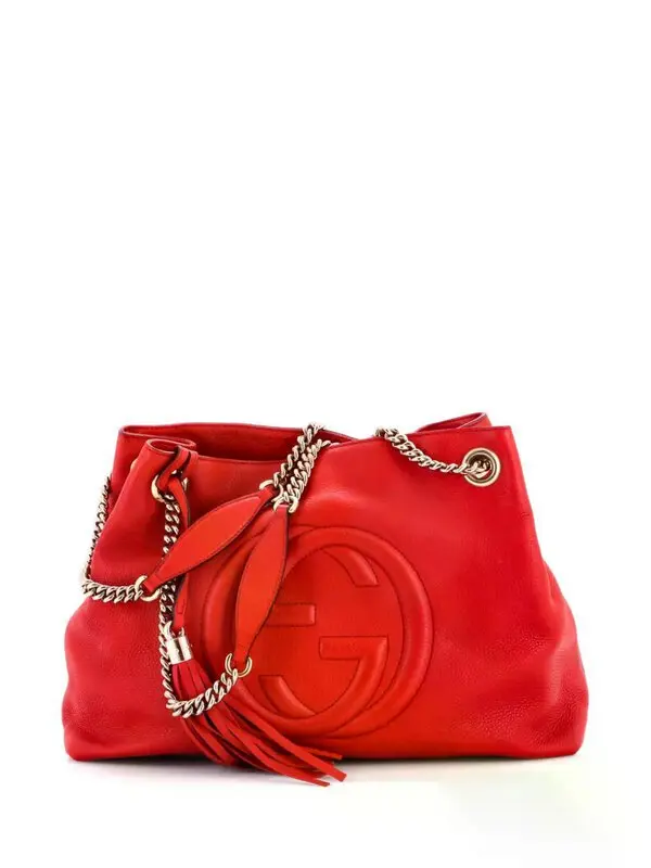 Gucci Soho Chain Strap Leather Medium Shoulder Bag - Red