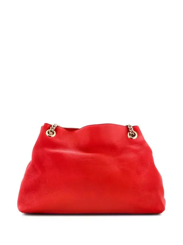 Gucci Soho Chain Strap Leather Medium Shoulder Bag - Red