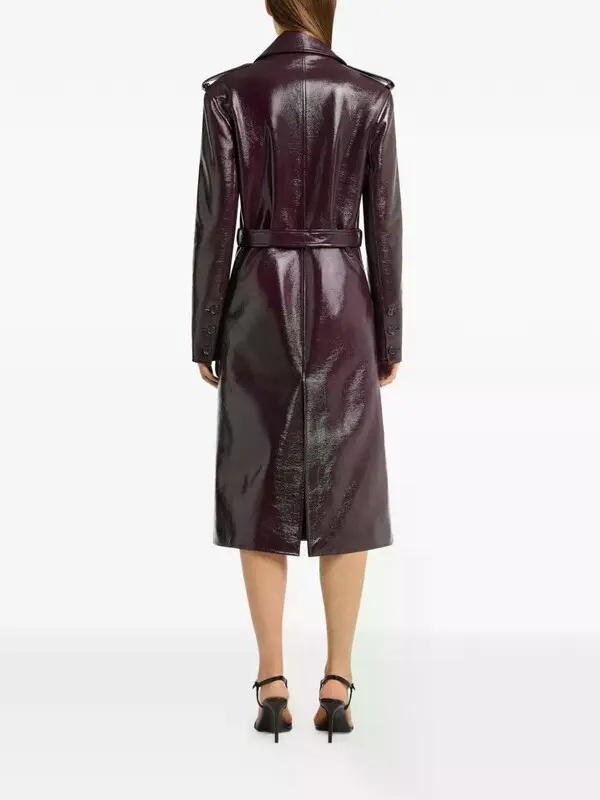 COURREGES Vinyl Double-breasted Trench Coat