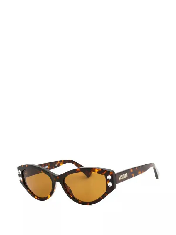 Moschino Embellished Cat-eye Sunglasses - Brown
