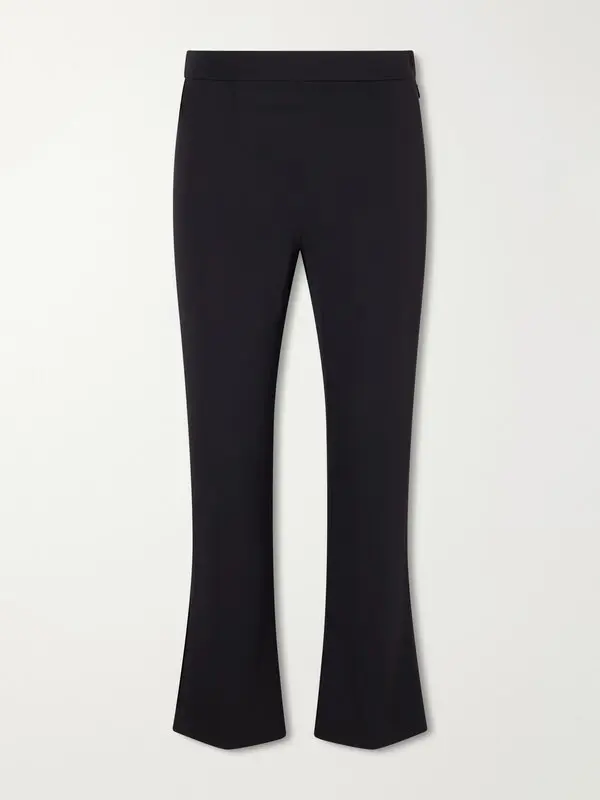 Dolce & Gabbana Charmeuse Cropped Silk-blend Flared Pants