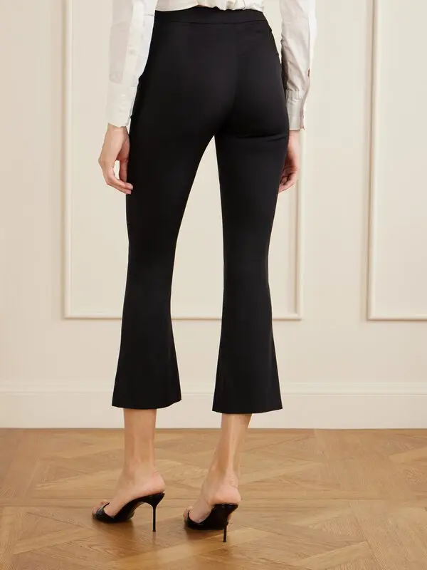 Dolce & Gabbana Charmeuse Cropped Silk-blend Flared Pants