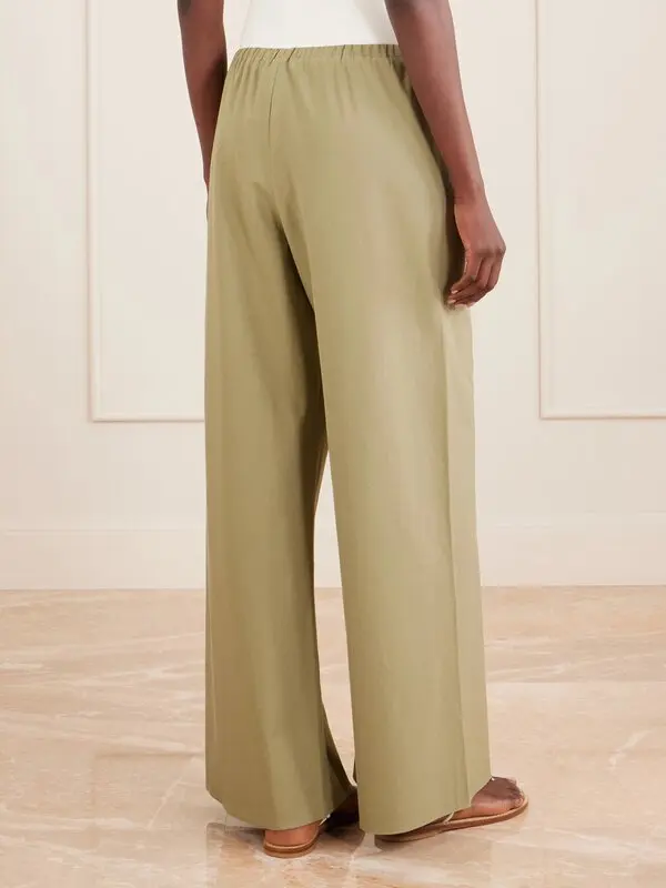 LA LIGNE Colby Cotton-poplin Wide-leg Pants