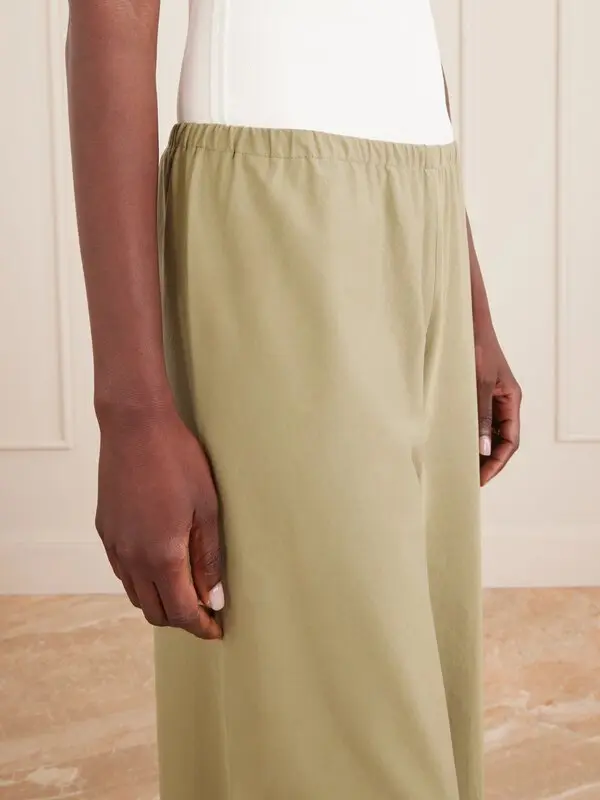 LA LIGNE Colby Cotton-poplin Wide-leg Pants