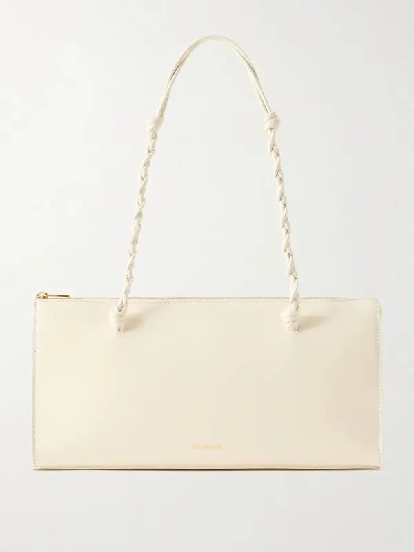 JIL SANDER Tangle Tent Leather Shoulder Bag - Neutrals