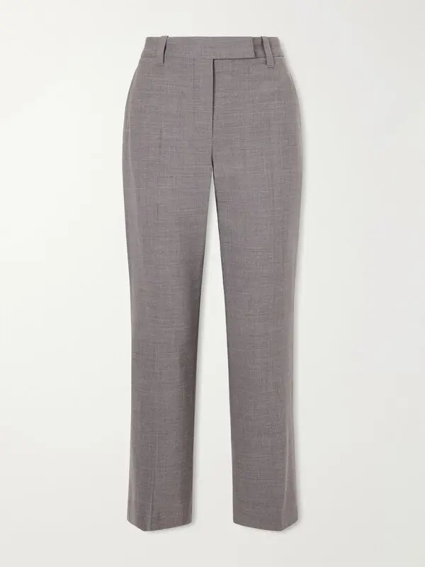 Brunello Cucinelli Tapered Wool-blend Straight-leg Pants