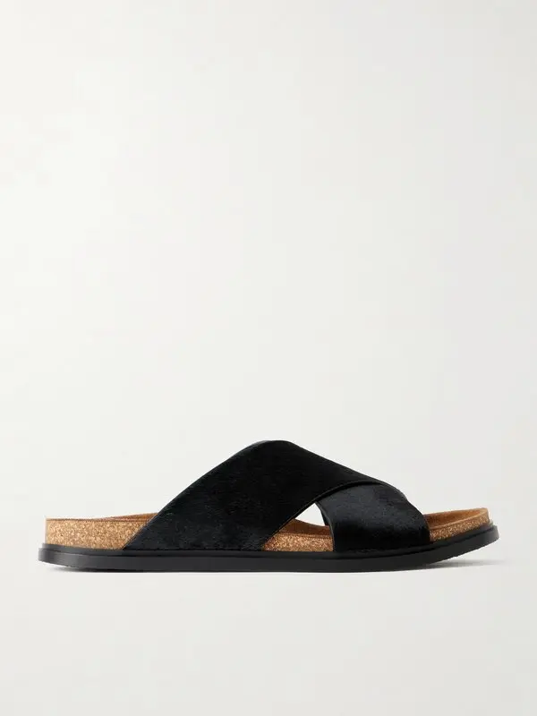 THE ROW Cross Pony Hair Sandals