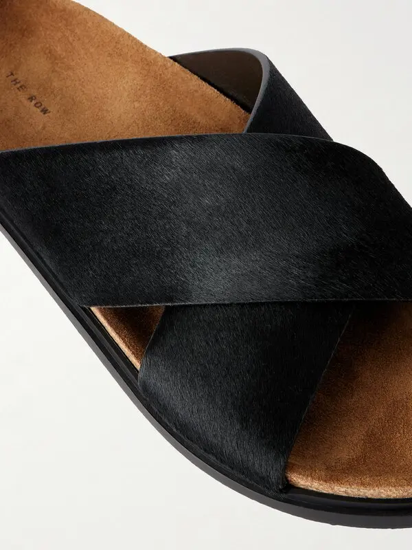 THE ROW Cross Pony Hair Sandals