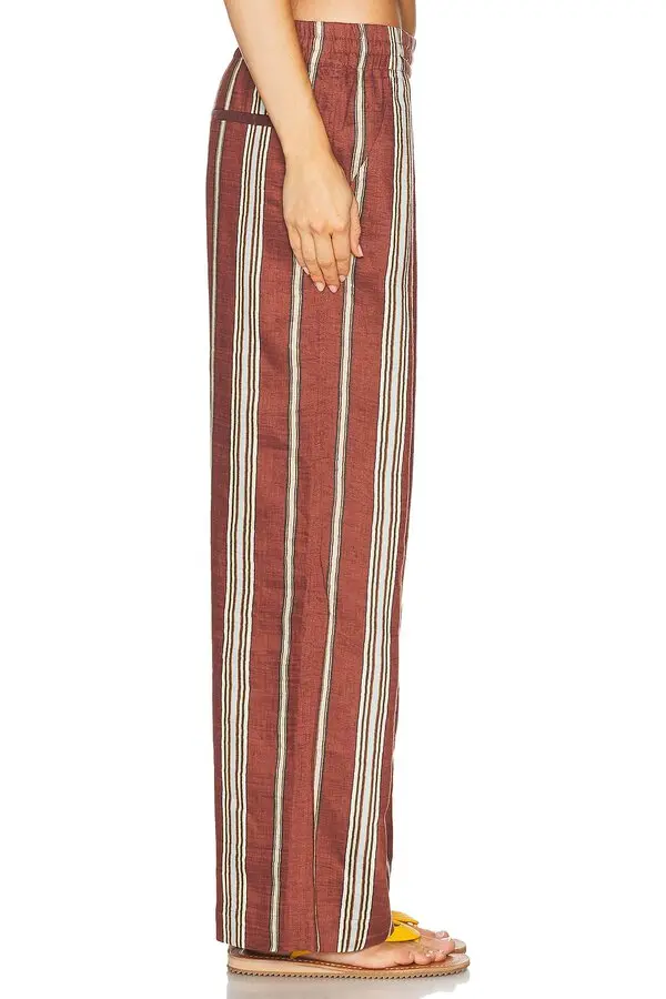 A.L.C. Tyler Linen Blend Striped Pant