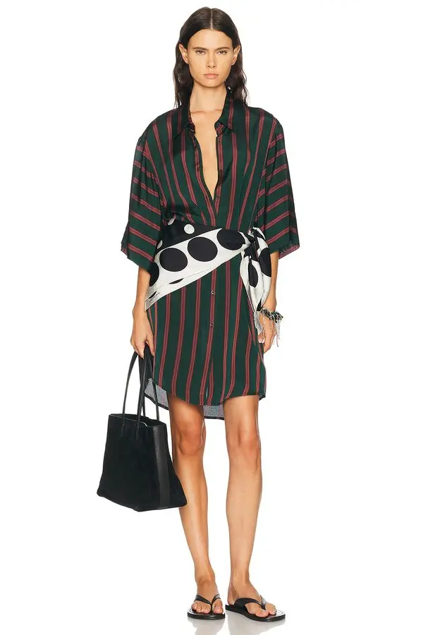 Dries Van Noten Drea Dress In Multi - Bottle