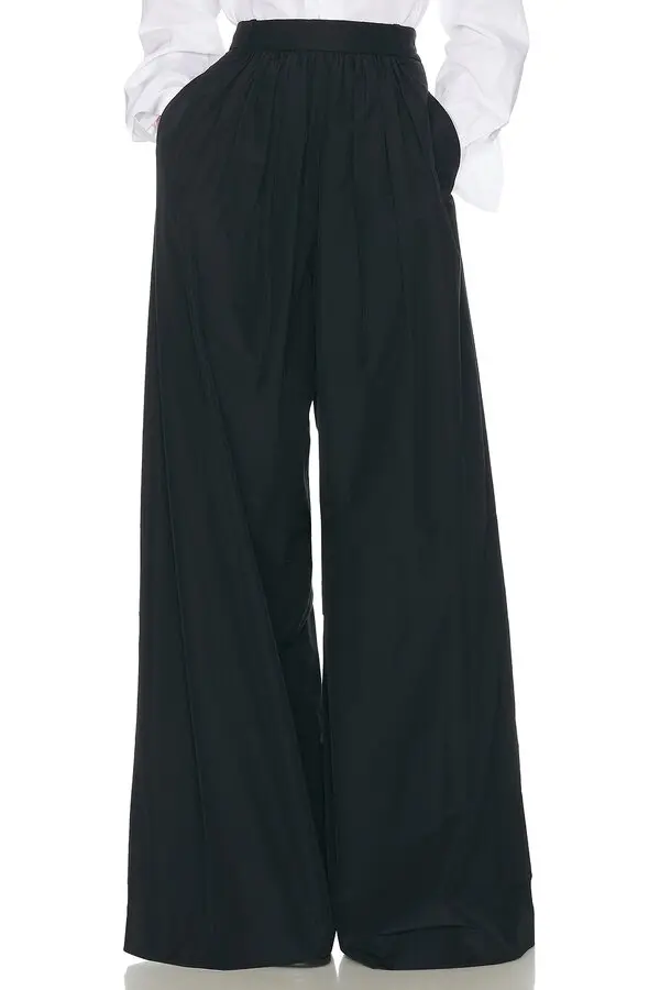 Ralph Lauren Vanessa Full Length Pleated Pant - Black