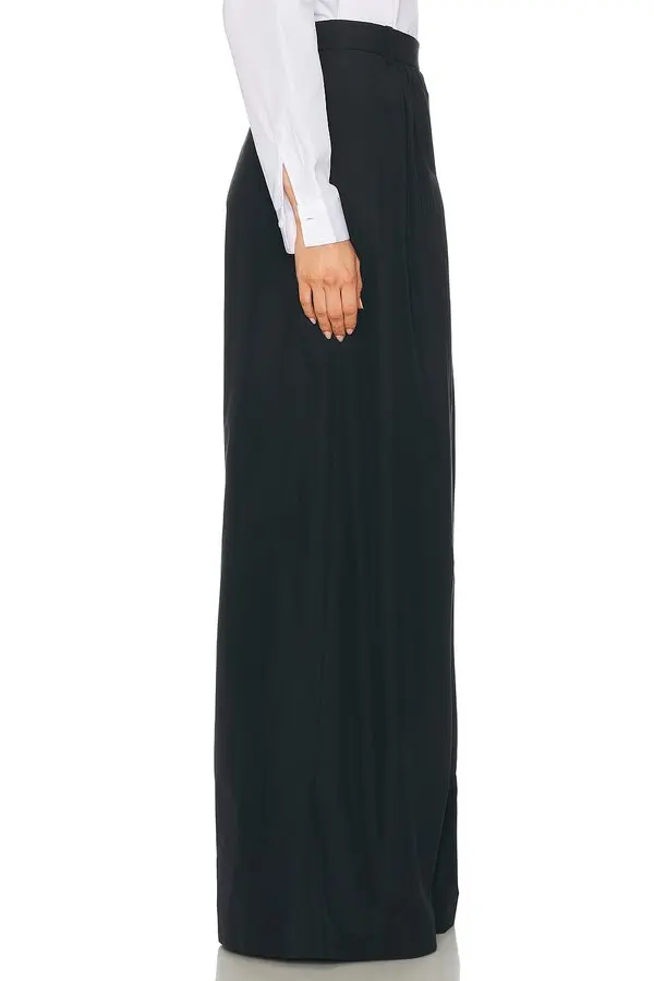 Ralph Lauren Vanessa Full Length Pleated Pant - Black