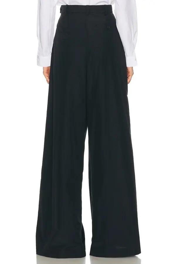 Ralph Lauren Vanessa Full Length Pleated Pant - Black