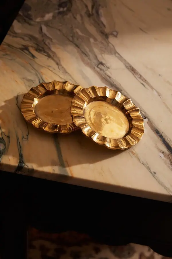 ANASTASIO HOME Ava Ash Tray In Metallic Gold