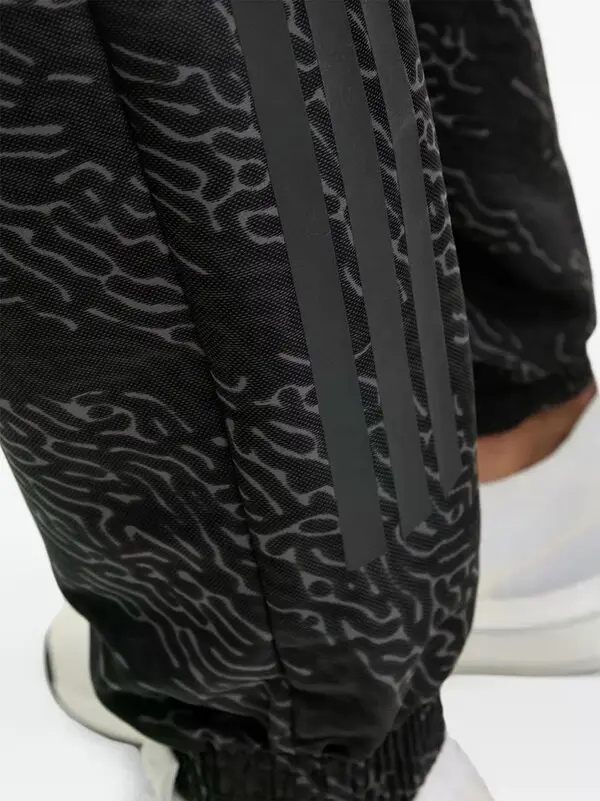 Adidas Aop Power Workout Three Stripes Print Trousers