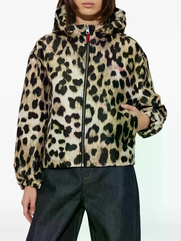 Givenchy Leopard Jacquard Windbreaker