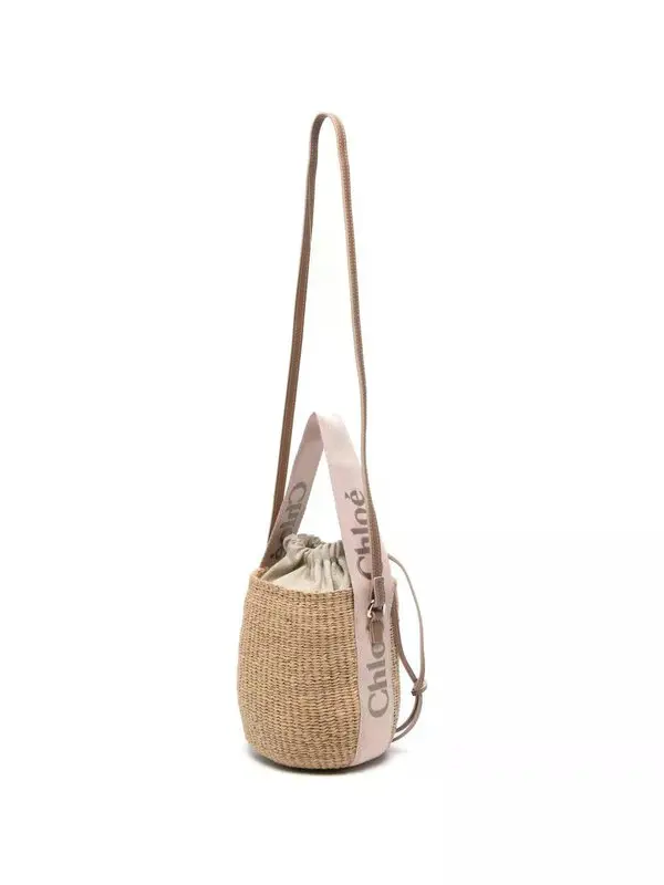 Chloé Small Logo-tape Bucket Bag