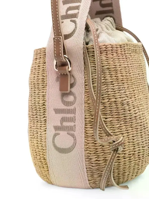 Chloé Small Logo-tape Bucket Bag