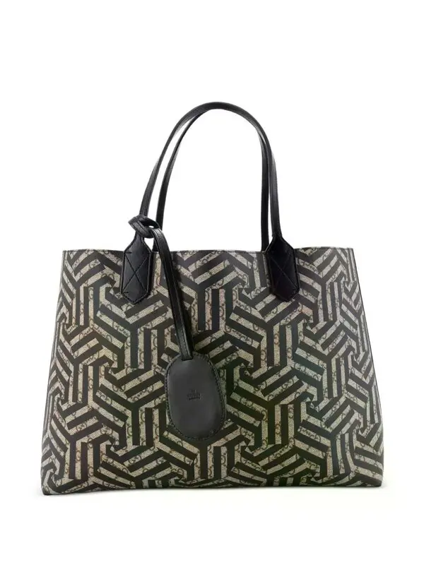 Gucci Reversible Caleido Gg Print Leather Medium Tote Bag - Black