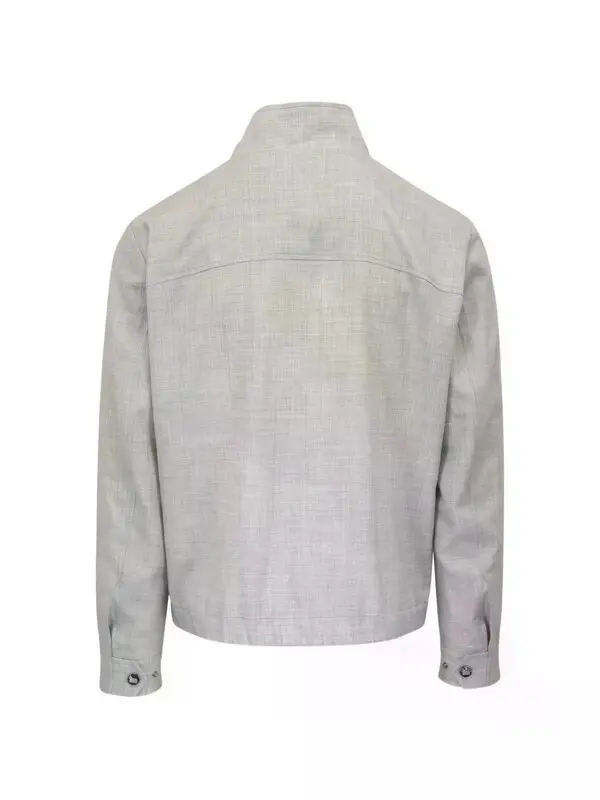 Colombo Slub-texture Zip-fastening Jacket