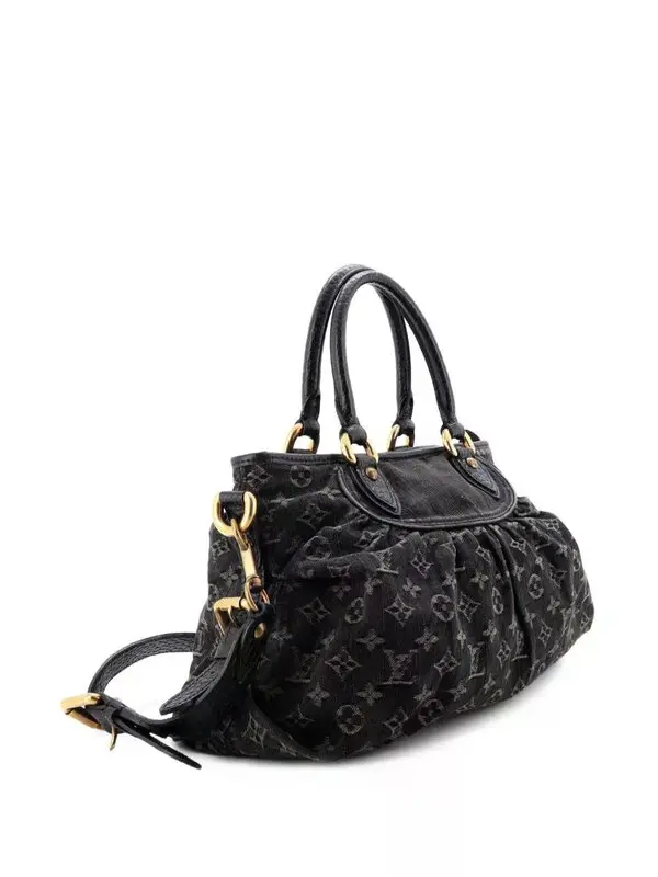 LOUIS VUITTON Monogram Denim Neo Cabby Mm Tote Bag - Black