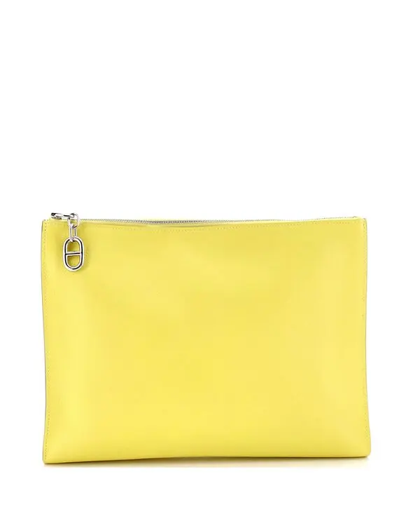 Hermès Gm Zipengo Pouch Evercolor - Yellow