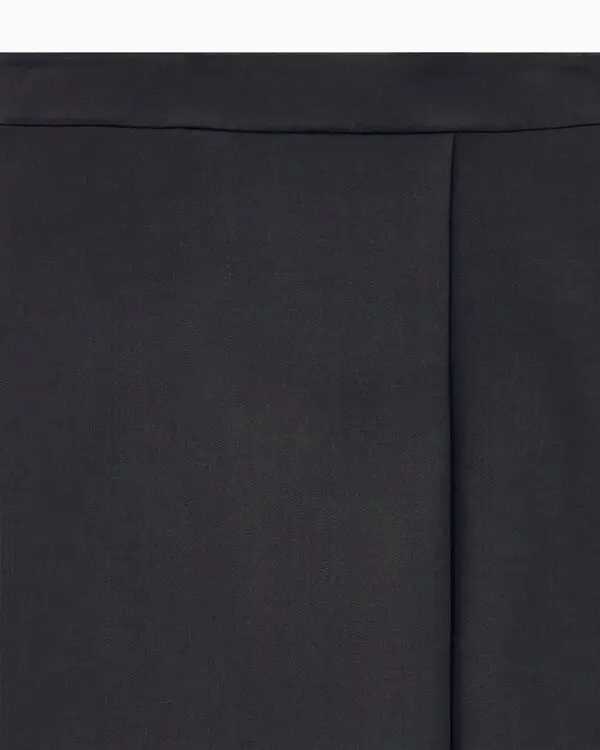 Giorgio Armani Slim Fit Wrap Skirt In Double Stretch Wool