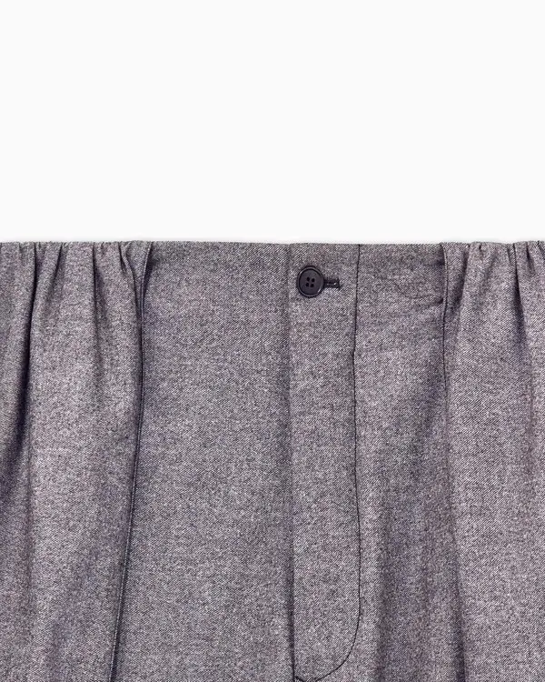 Giorgio Armani Virgin Wool & Cashmere Denim-effect Oversized Trousers